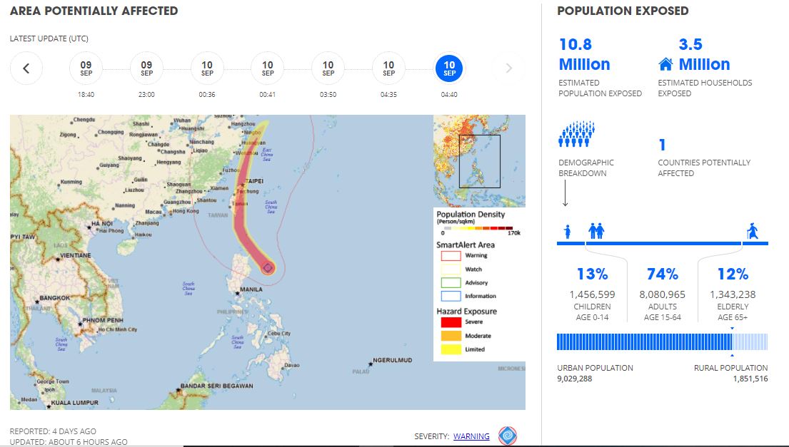 Chanthu su Filippine e Taiwan: oltre 10 milioni di persone esposte al ...