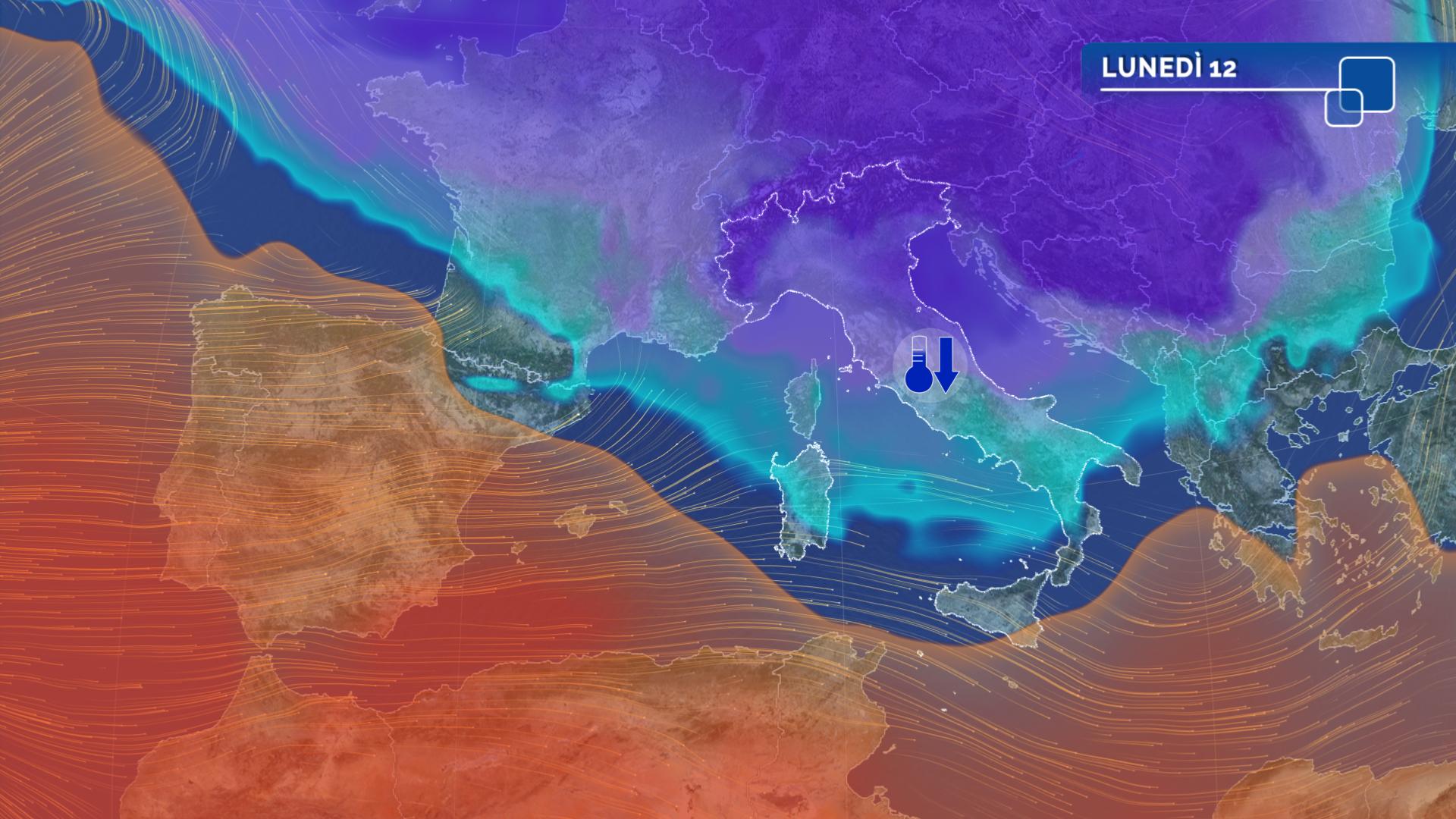 Aria fredda sull'Italia poi nuove perturbazioni - Icona Clima